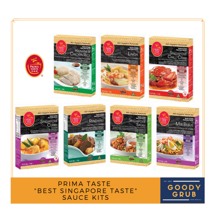 Prima Taste Singapore Kit Sauce | Laksa, Hainanese, Chilli Crab ...