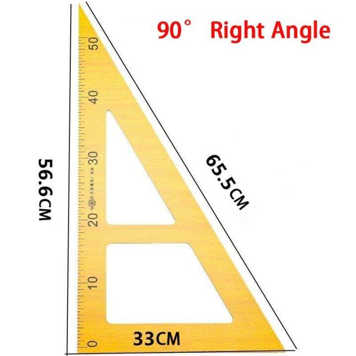 Solid Wood Teacher' Triangle Board Ruler Protractor Blackboard Multi ...