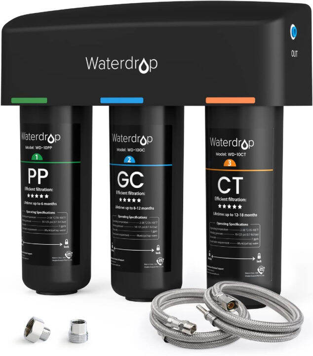Waterdrop TSA 3-Stage Under Sink Water Filter, Water Filtration System ...