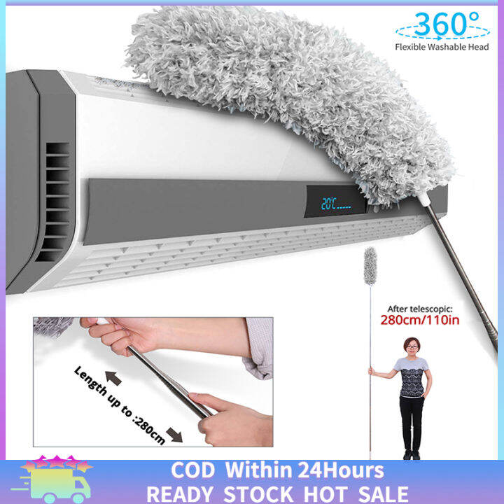 【Ready Stock】2.8m Feather Duster Cleaner Retractable Pole Static Duster ...