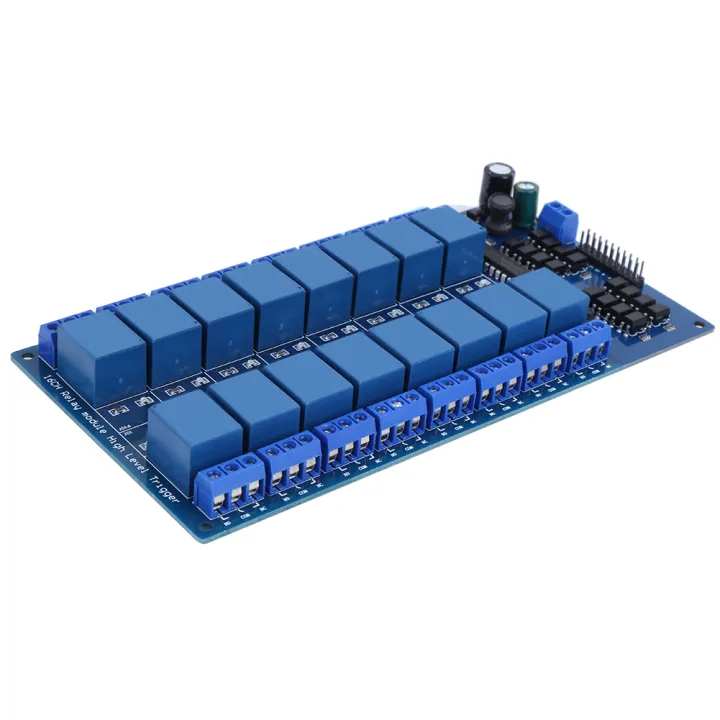 16 Channel Electromagnetic Relay Module, Relay Module, Durable for MCU ...