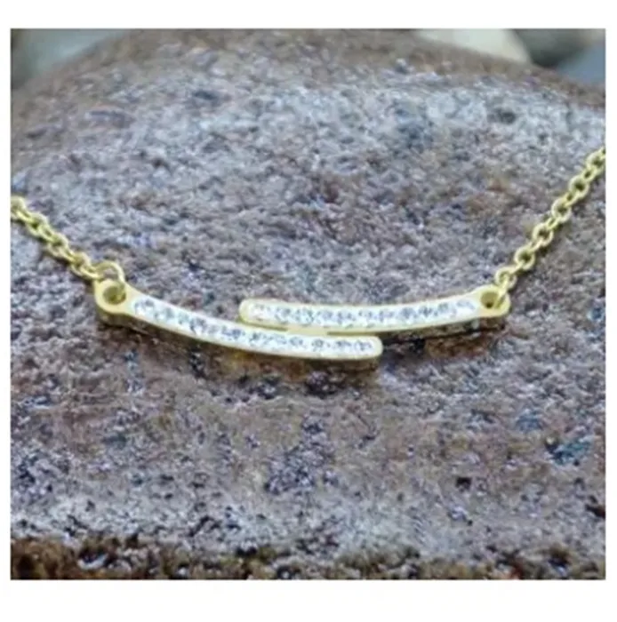 MyGlamorosa Collection Two Line Diamond Necklace | Lazada PH
