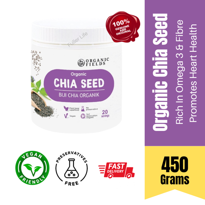 ORGANIC FIELDS Organic Chia Seeds (300g) | Superfood Rich In Omega 3 ...