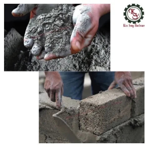 COVER UP HOLE DRILL WITH CEMENT PLASTER SIMEN kapur kelabu CEMENT ...