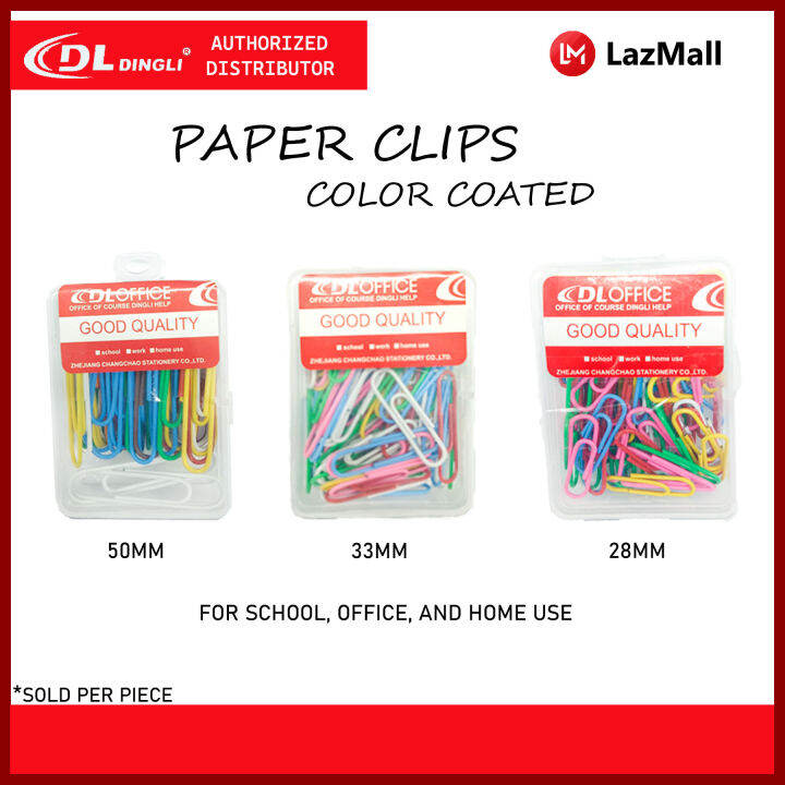 Dingli DL Office Paper Clips Color Coated Paperclip | Lazada PH