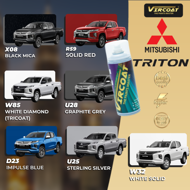 [Mitsubishi Triton] VIRCOAT Aerosol Spray 2K Paint/ Car Body Touch Up ...