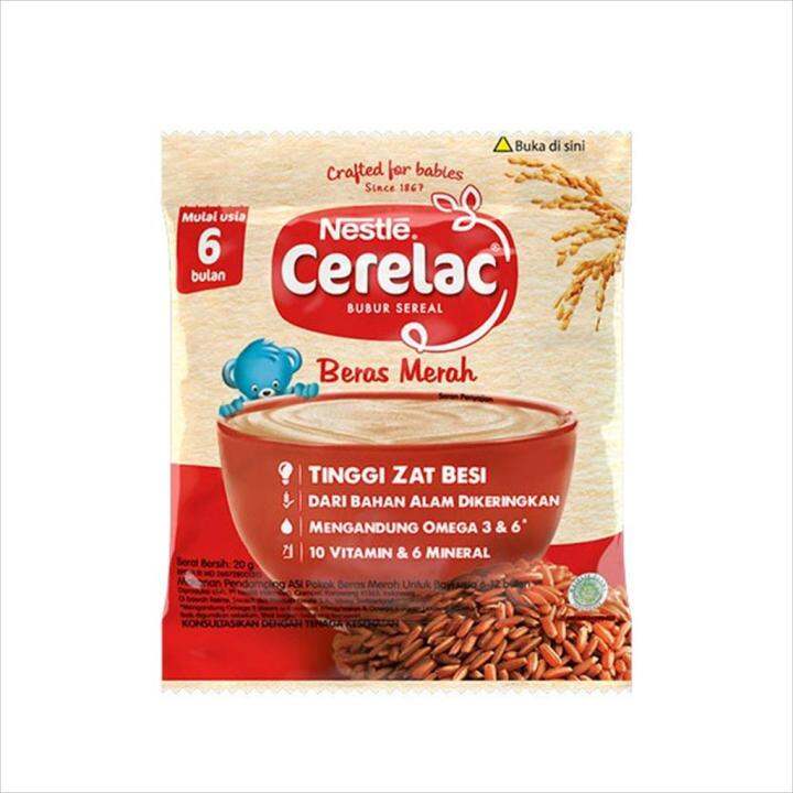 Cerelac nestle bubur sereal [20 gr x 8 sachet - 1 renceng] - BERAS MERAH | Lazada Indonesia
