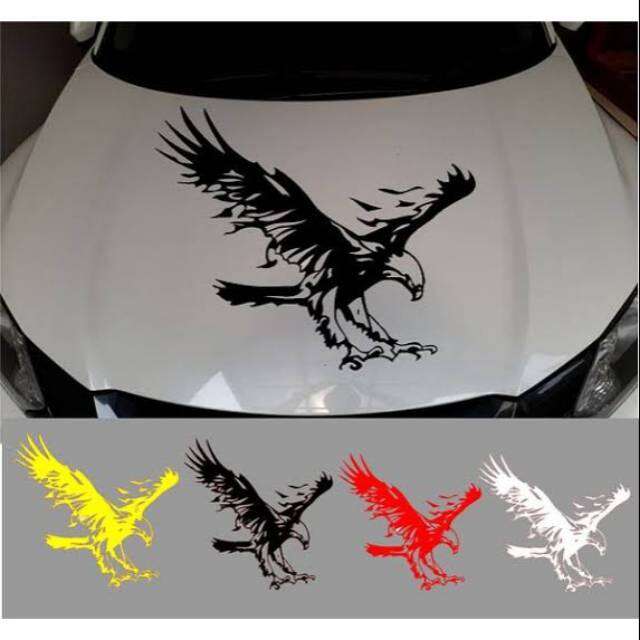 STIKER KAP MOBIL ELANG Stiker cap mobil motif elang rajawali garuda ...