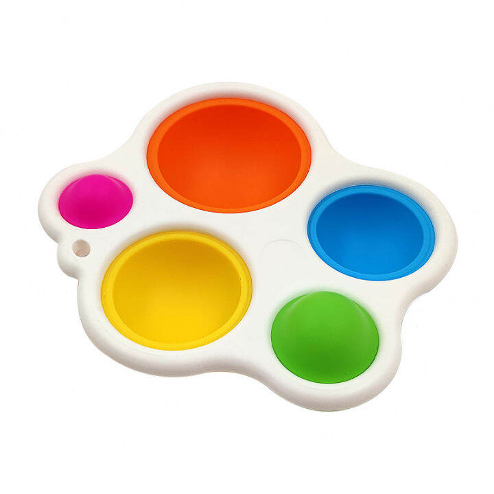 【COCO MALL】ของเล่น พวงกุญแจ Pop It Simple Dimple Push Bubble Sensory Fidget Toy ของเล่นบีบอัด ...