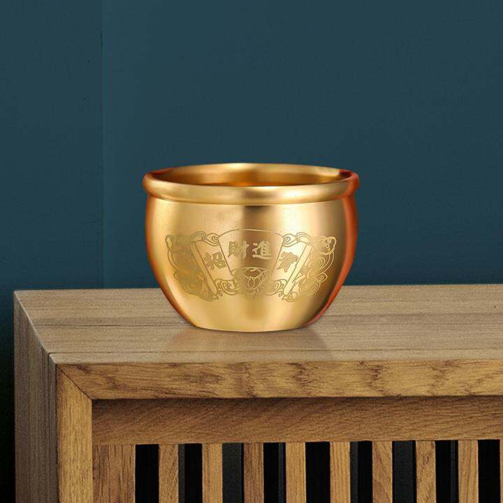 oshhni Brass Feng Shui Bowl Chinese Style Fortune Wealth Good Luck ...