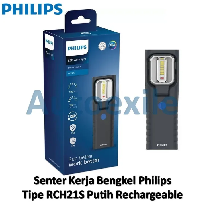 Philips Work Light LED RCH21S Docking Rechargeable Putih Original Lampu ...