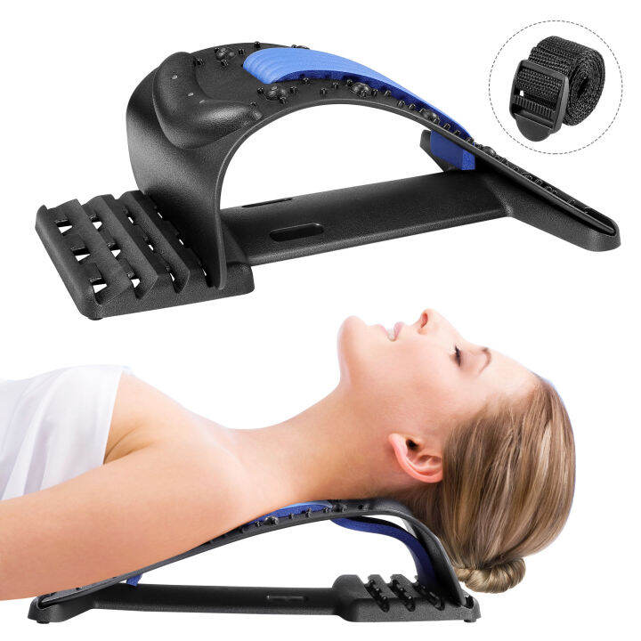 Healifty Back 4-Level Neck Stretcher Spine Deck Back Pain Relief Device ...