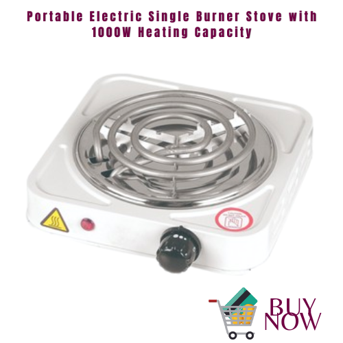 Portable Electric Single Burner Stove with 1000W Heating Capacity ...
