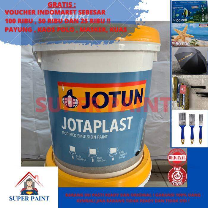 CAT TEMBOK JOTUN JOTAPLAST PUTIH PABRIK UKURAN 25KG PAIL - A2ZHOME ...