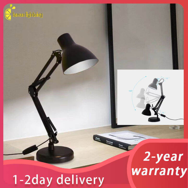 YHLAMP Metal Swing Arm Desk Lamp Study Work Office Light with Flexible ...