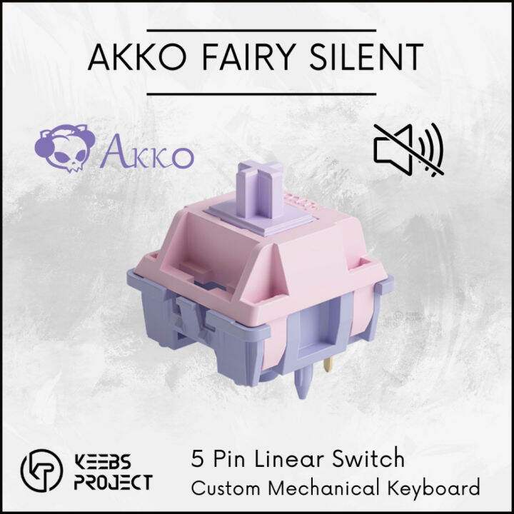 [Ready Stock] New Akko Fairy Silent Switch 5pin Linear Switches for ...