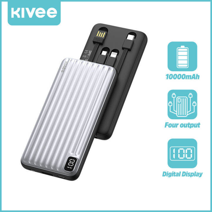 Power bank original brand KIVEE 10000 mAh powerbank original with Cords ...