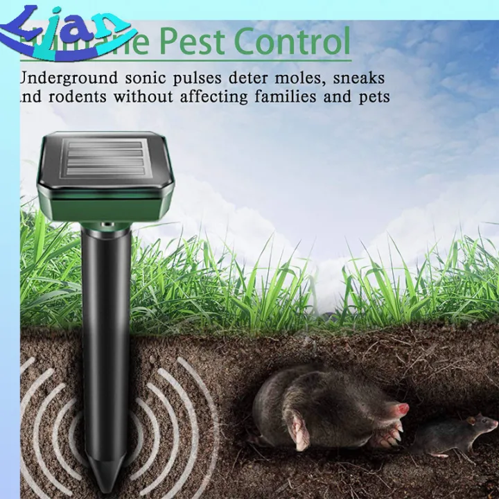 🔥LK- IN Stock🔥 Solar Mouse Repeller Built-in Buzzer Outdoor Ultrasonic ...