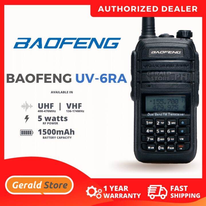 ⚘ORIGINAL Baofeng Philippines UV6RA Water Resistant Dual Band Radio OFFICIAL BAOFENG | Lazada PH