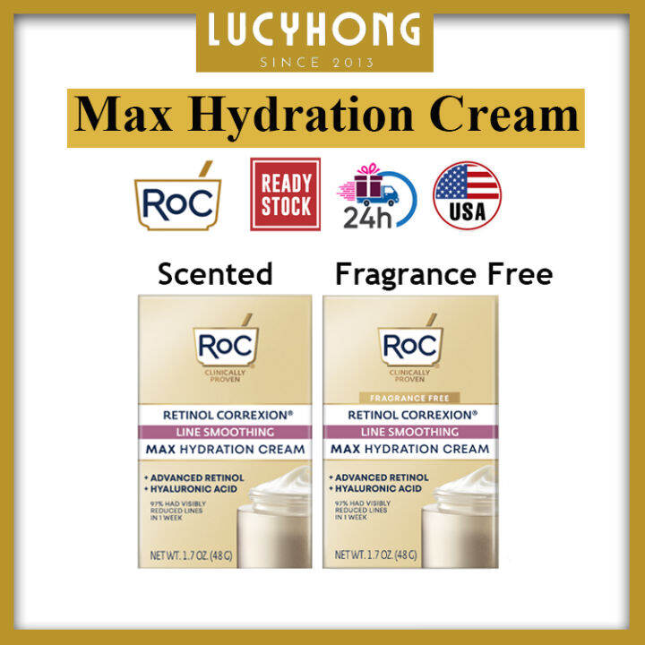 RETINOL CORREXION® ROC Line Smoothing Max Hydration Cream 48g [Scented / Fragrance Free] | Lazada