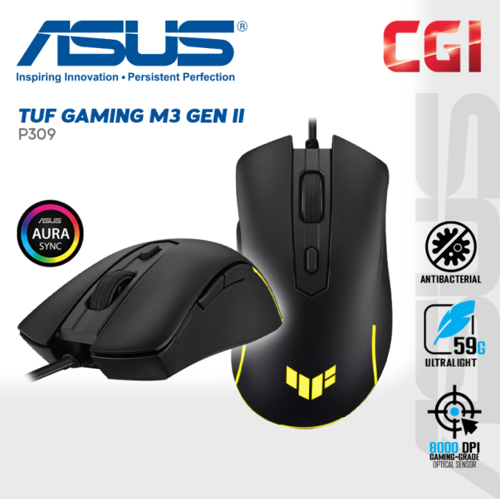 Asus TUF Gaming M3 Gen II P309 8000 DPI Wired Gaming Mouse | Lazada