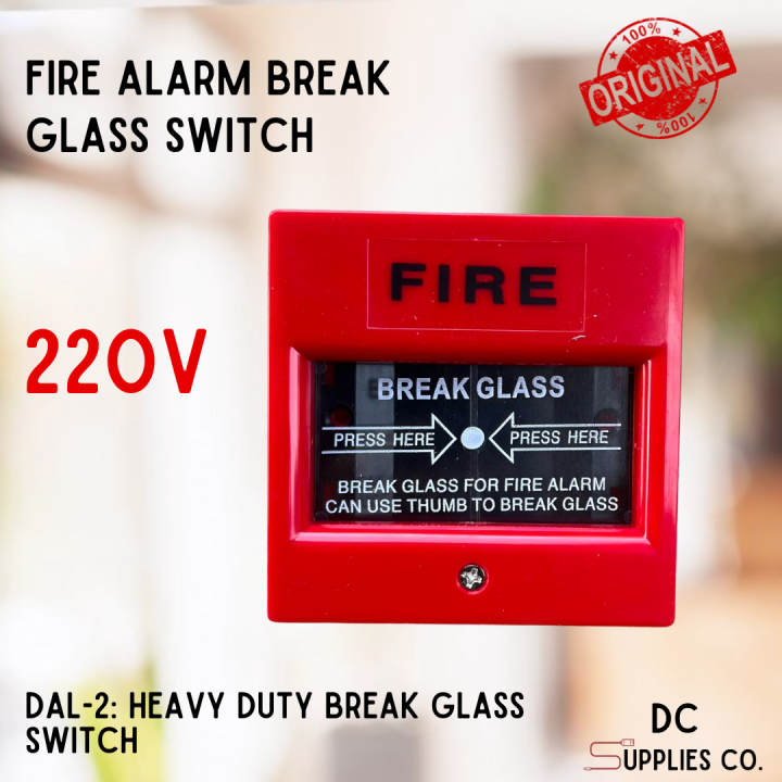 Fire Alarm Switch Break Glass Manual Bell Call 220v | Lazada PH