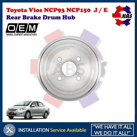 Toyota Vios NCP93 NCP150 J / E Spec Rear Brake Drum Hub | Lazada