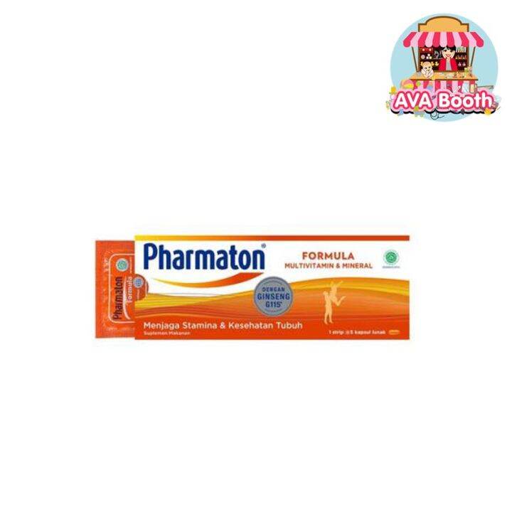 PHARMATON FORMULA (DENGAN GINGSENG G115) - 1 STRIP ISI 5 TABLET / MULTIVITAMIN DAN MINERAL ...