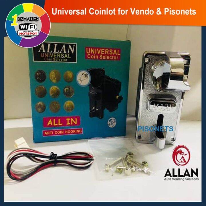 durable Allan Universal Coinslot / Coin slot Anti hooking for Piso Wifi ...