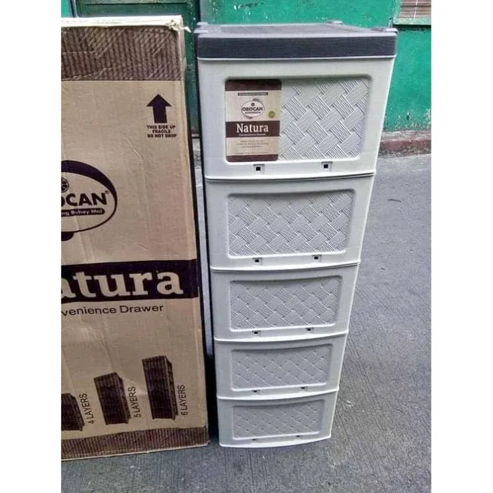 【Ready Stock】 Orocan Natura Rattan Caha De Oro 5 Layer Slim drawer ...