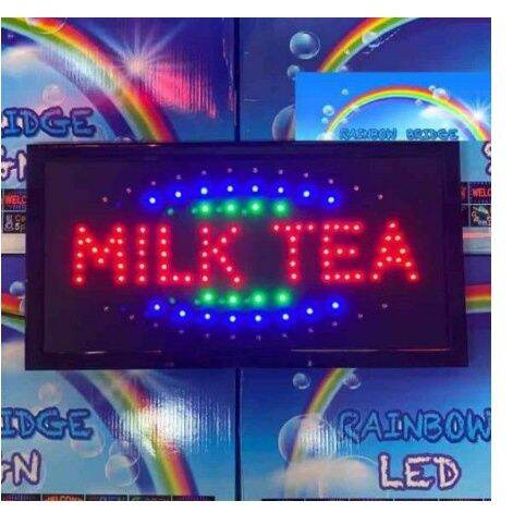 Milk tea LED light signage for Business Store Signage Milk tea Store ...