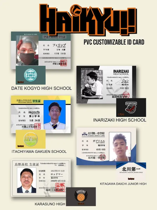 Haikyuu! Anime ID Cards (Costumizable) | Lazada PH