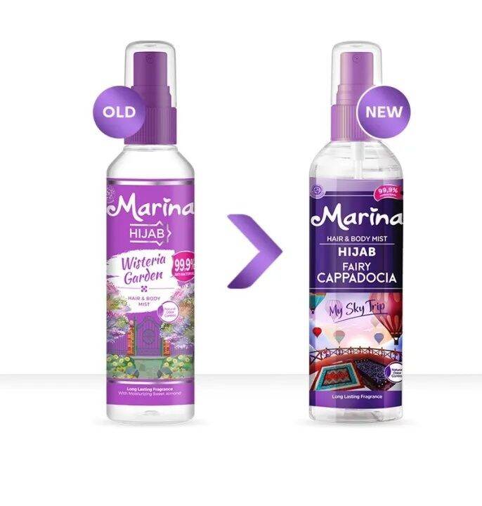 Marina Hijab Fairy Cappadocia Purple Ungu Body Mist Cologne 100ml ...