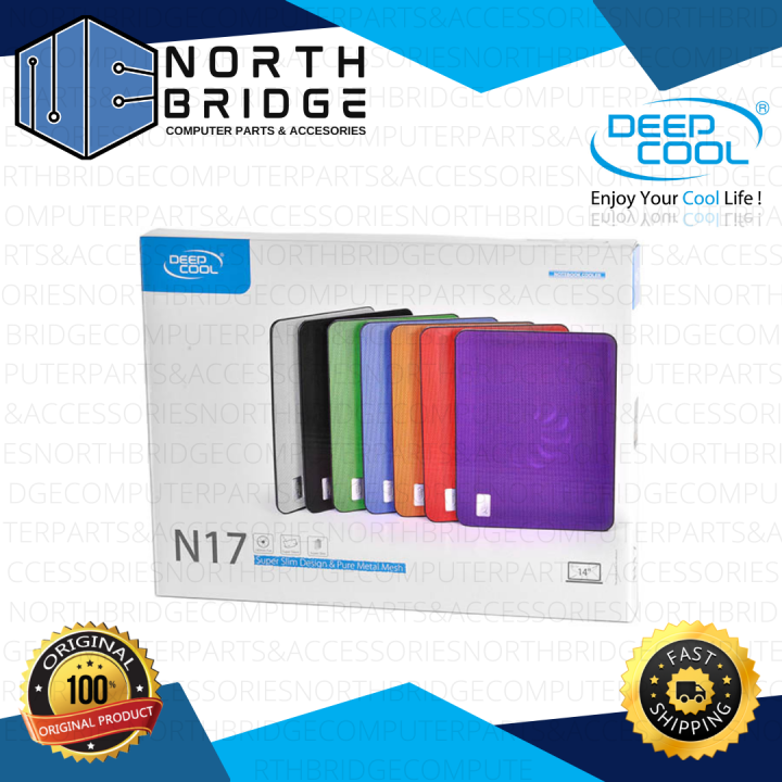 DEEPCOOL N17 Super Slim Notebook Cooler 14cm Big Fan and Pure Metal ...