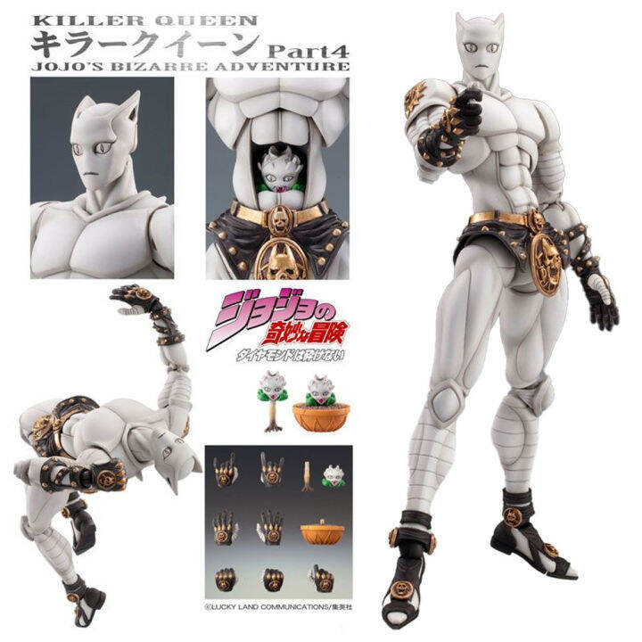JoJo Bizarre Adventure PVC Action Figure Killer Queen White Model Toy ...