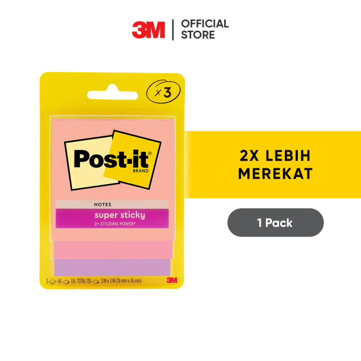 3M Post-it® Super Sticky Notes Flamingo 3321-3SSJP FLA / Memo / Memo ...