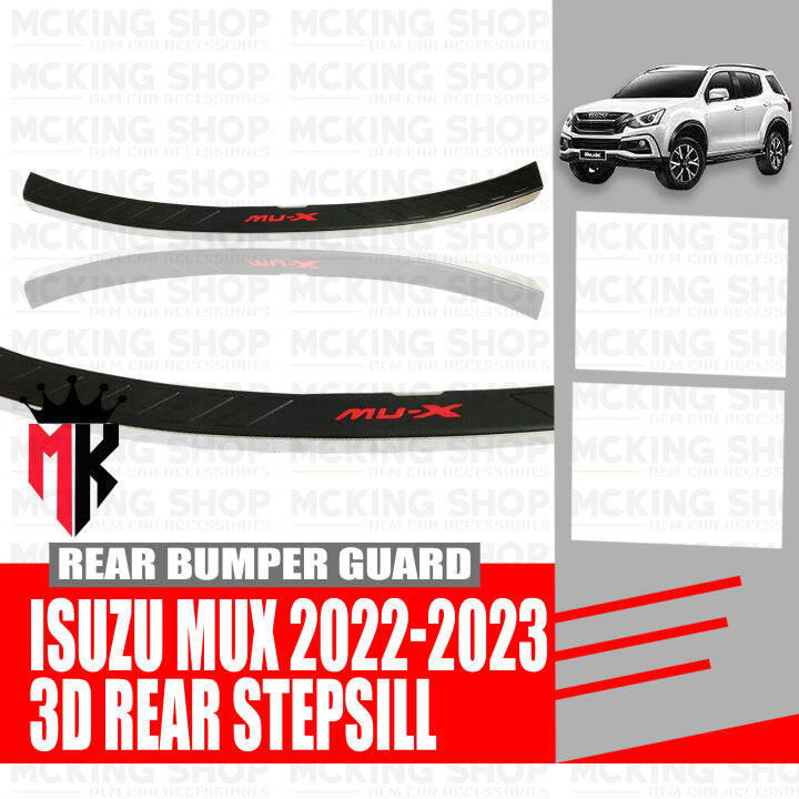 Isuzu Mux / Mu-x 2022-2023 3D Rear Bumper Guard / Rear Stepsill (Black ...