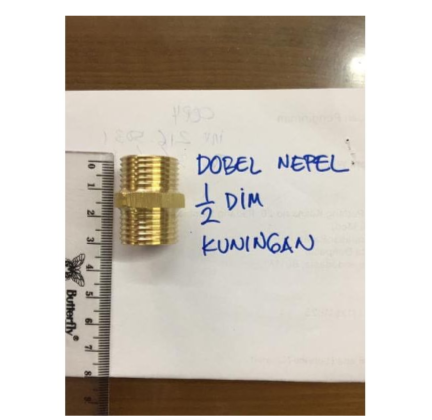 KNGdn1/2 - dobel nepel 1/2 kuningan 0,5 drat luar double nepple ...