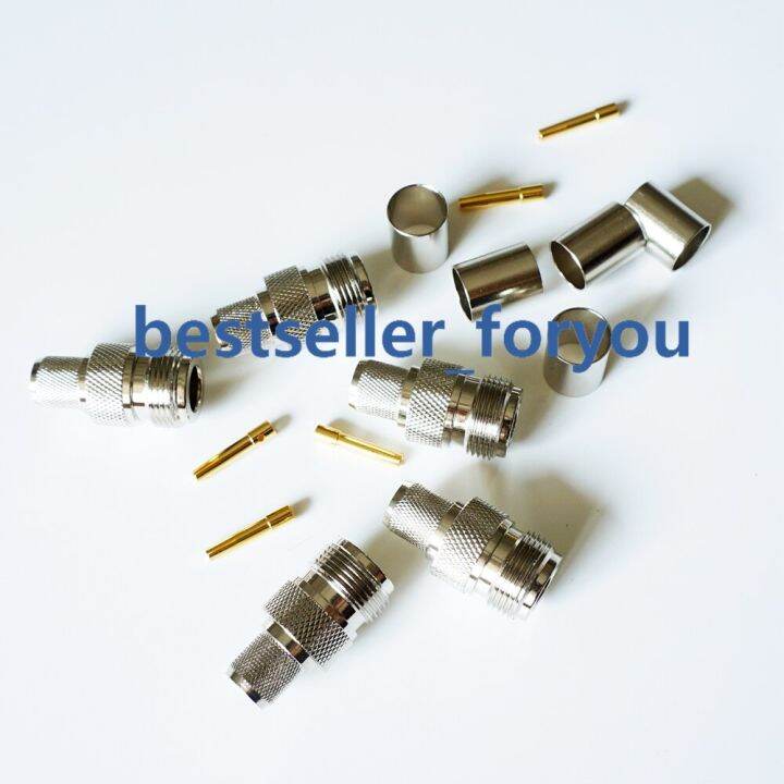 1Pcs N type female crimp RG8 RG213 LMR400 cable straight RF Connector ...