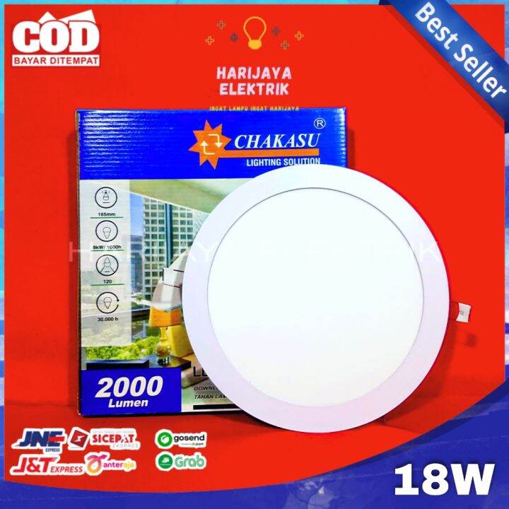 CHAKASU LAMPU PANEL LED 18 WATT IB BULAT DOWNLIGHT PLAFON SNI PUTIH ...