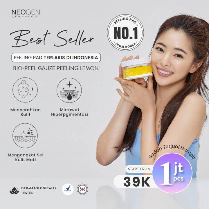 NEOGEN DERMALOGY BIO PEEL GAUZE PEELING LEMON SMALL JAR 18 PADS - Exfoliasi Wajah angkat Sel ...