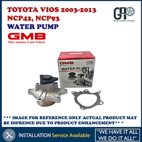 TOYOTA VIOS 2003-2013 NCP42, NCP93 ORIGINAL GMB WATER PUMP [GWT-101A ...