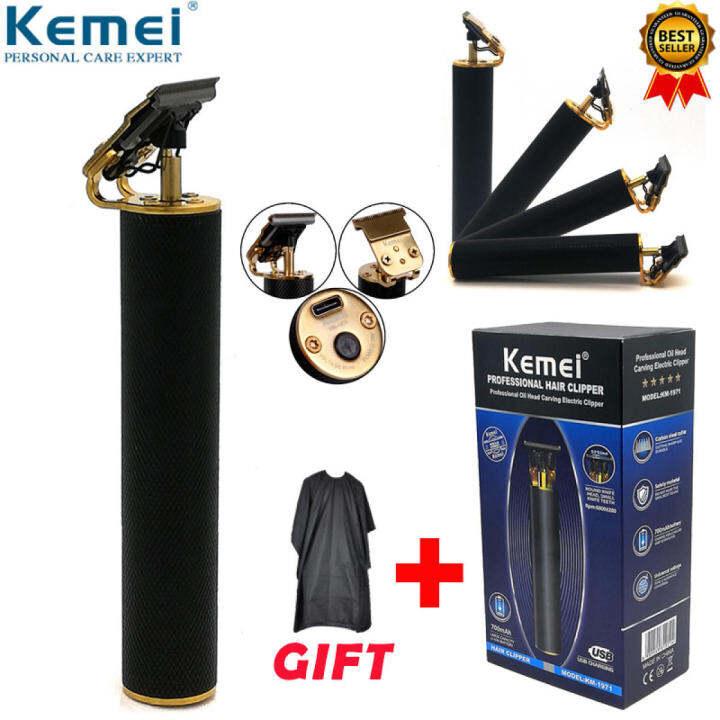 Kemei KM-1971 Pro Li T-outliner Heavy Skeleton Hitter Cordless Clipper ...