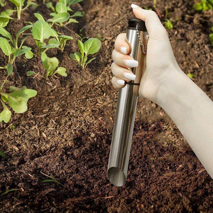 SOFT Creative Planting Flowers Digging Stainless Steel Dibber Planter ...