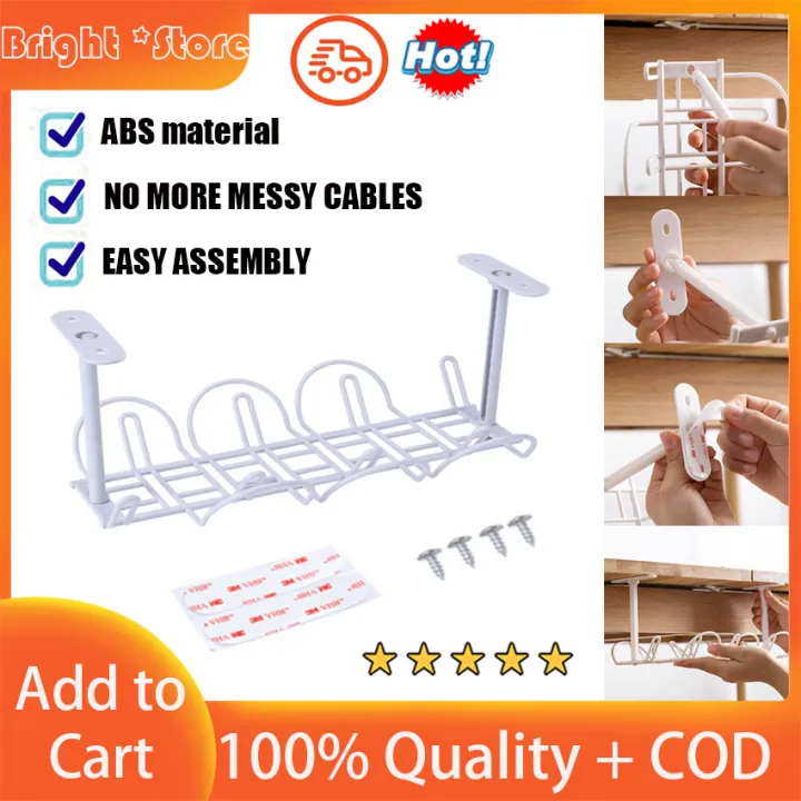 Multifunction Under Table Storage Rack Desk Bottom Cable Management ...