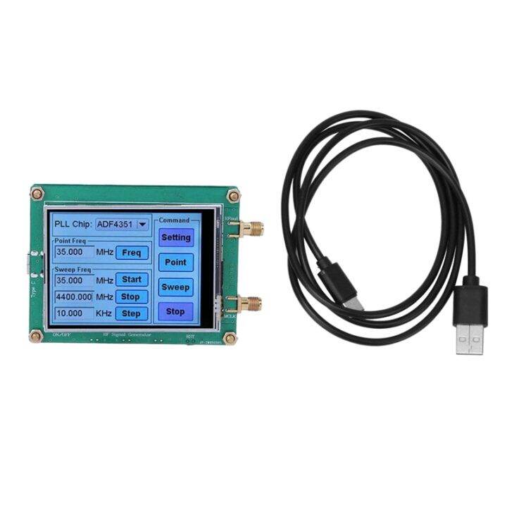 RF Signal Source,ADF4350 Dot Frequency RF Signal Generator High Stability Press Screen Control ...