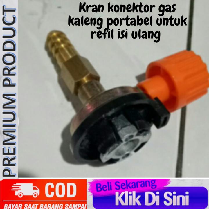 Kran Konektor Gas Kaleng Portabel Untuk Refil Isi Ulang Menggunakan ...
