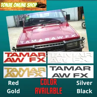 TOYOTA TAMARAW FX HOOD EMBLEM WITH INSTALLATION GUIDE AND SELF ADHESIVE ...