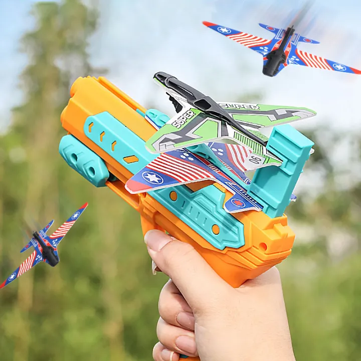 Mododo ของเล่นบินได้ด้วยตนเองของขวัญที่ดีเครื่องบินเกมร่อนรุ่นขว้างปาของเล่นเครื่องบิน1ชิ้นเด็ก ...