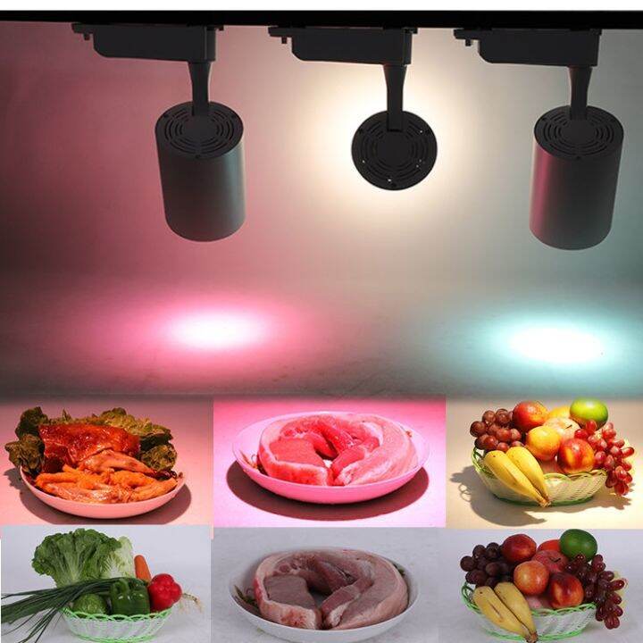 Supermarket vegetables cooked seafood led fresh light pork fruit bread ...